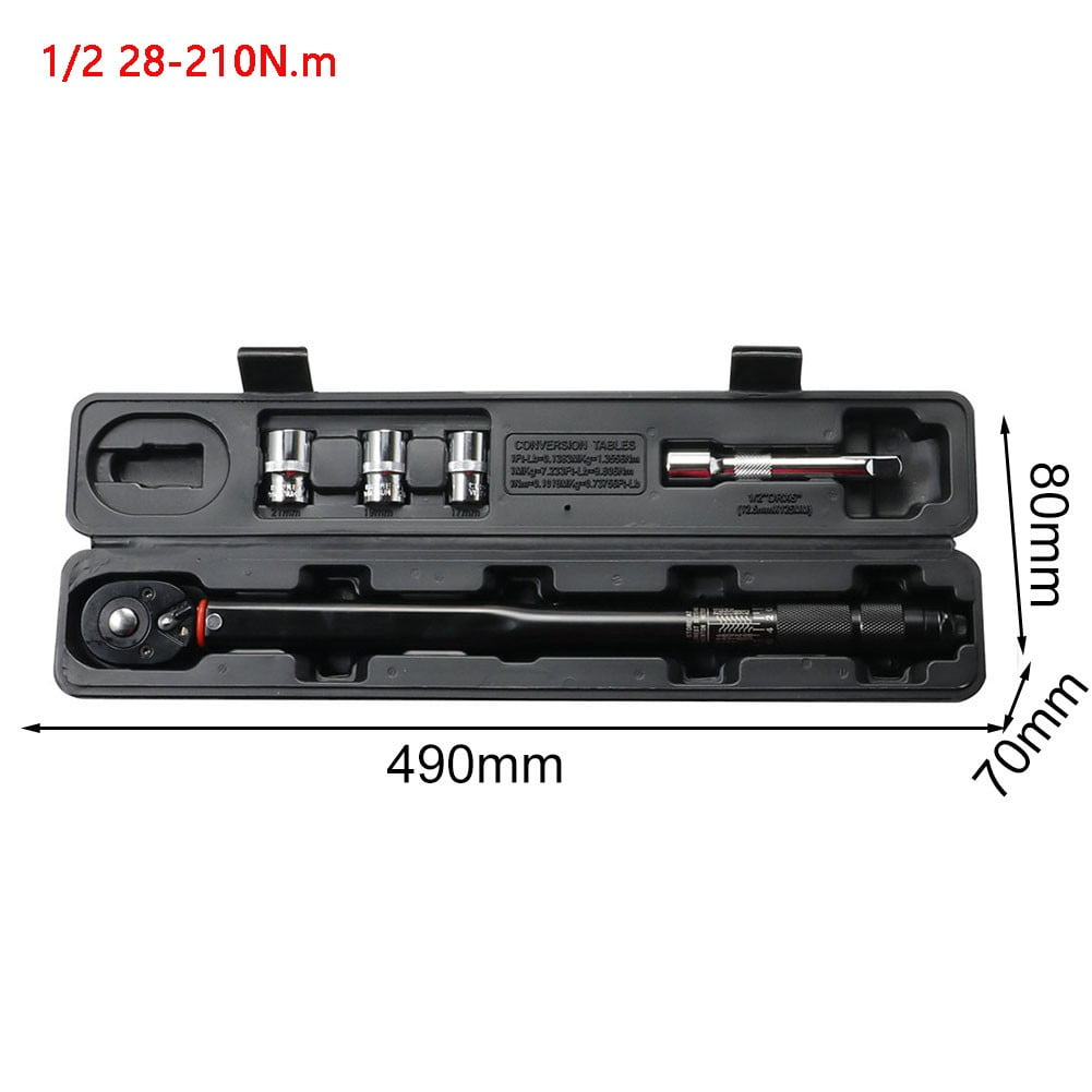 yaaqii Torque wrench for 1/2 Drive Adjustment Removal Ratchet Auto ...