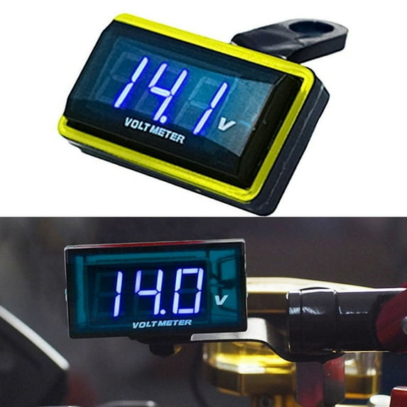 yaaqii Voltage motorcycle voltmeter 12V belt bracket detection meter ...