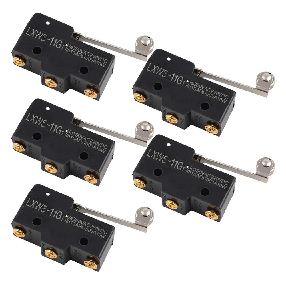 yaaqii Z-15GW2-B Limit Switch SPDT 3-pin Momentary Roller Rocker Limit ...
