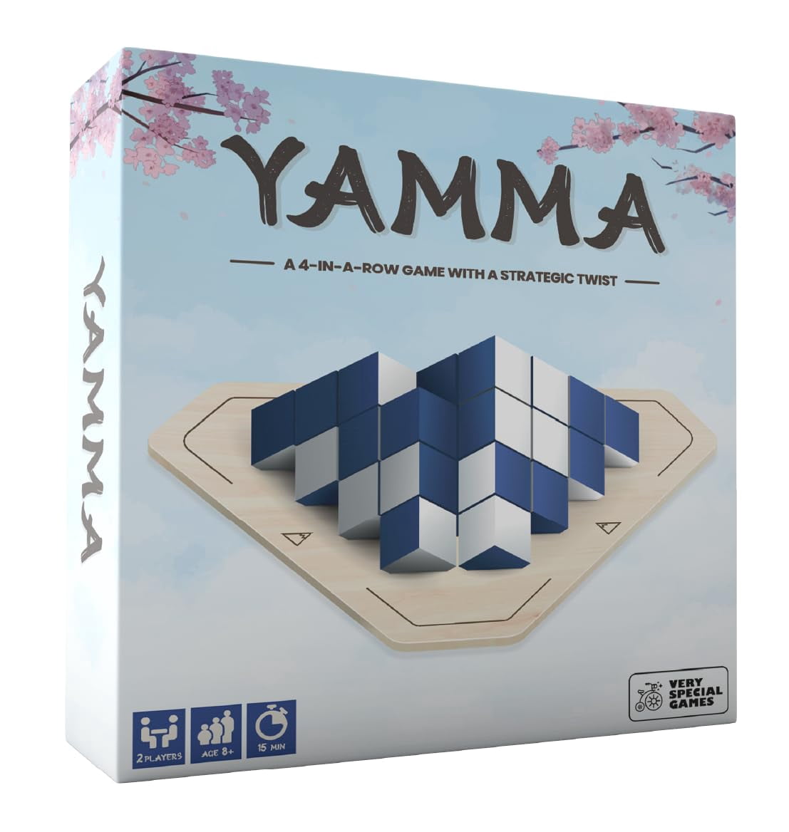 yamma 4-in-a-Row Game with RRF12 Wooden Spinning Board, 3D Visual ...