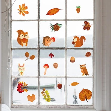 Fall Thanksgiving Harvest Gel Window Gel Clings Decorations: Mr. Turkey ...