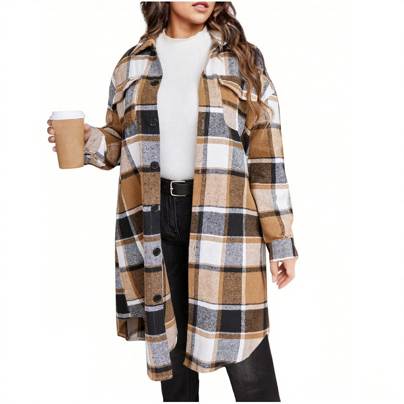yardsong Button Down Casual Fall Shackets for Women 2025 - Oversized ...