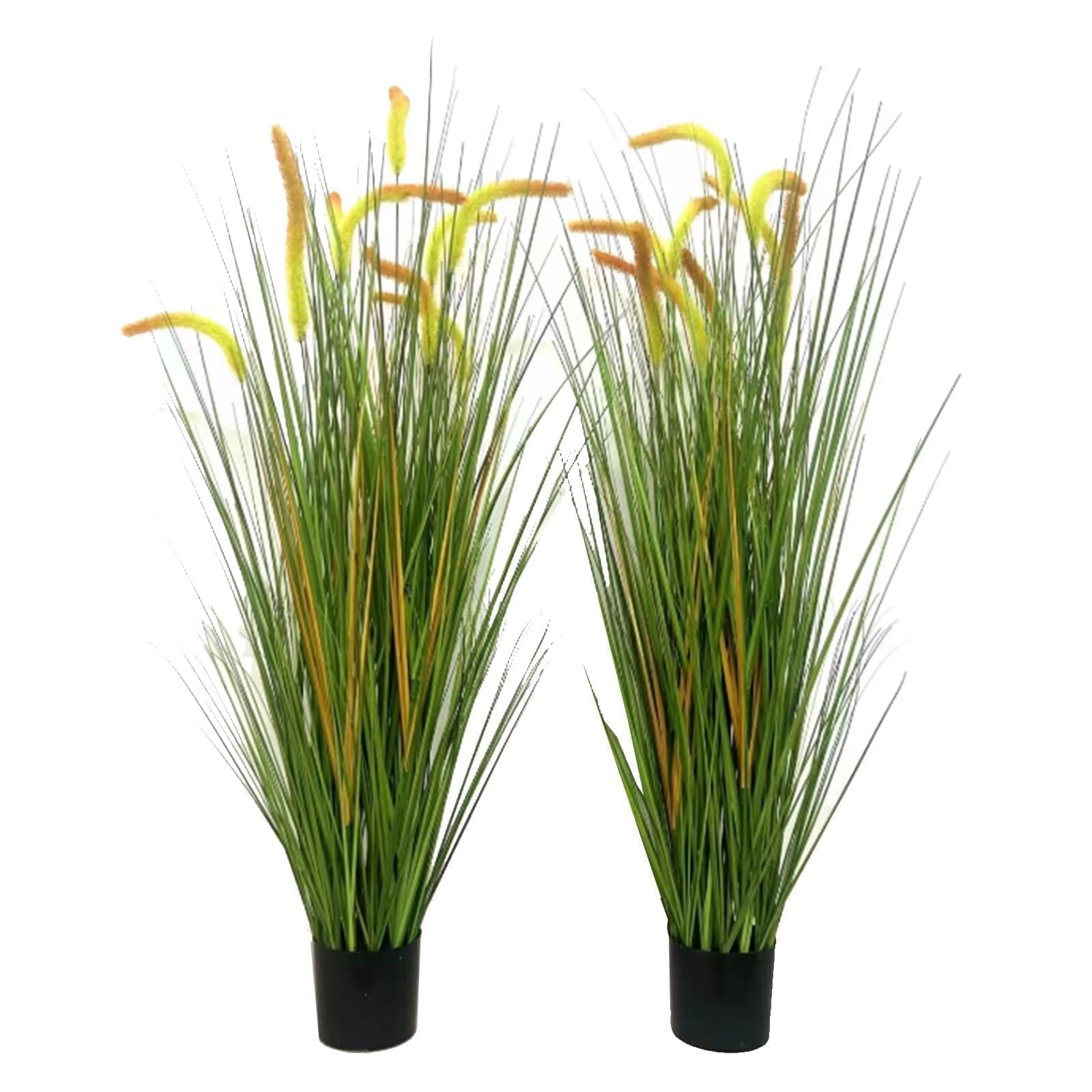yayaboqu Artificial 4ft 2-Pack Horsetail Reed Grass,47in Tall ...