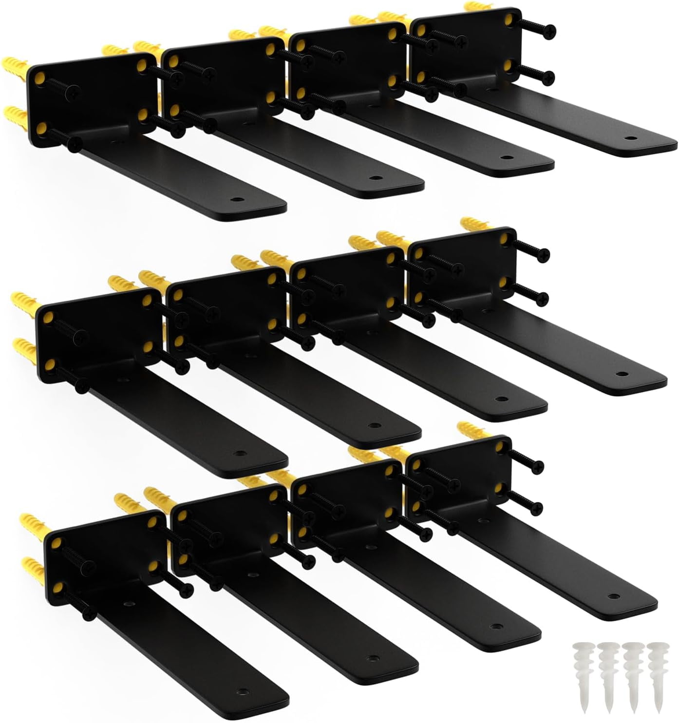 ydxcaqwe 8 Inch Shelf Brackets 12 Pack Floating Shelf Bracket 1/5\u201D ...