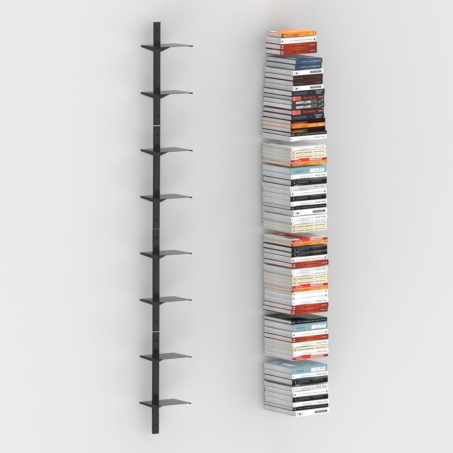 ydxcaqwe Invisible Floating Bookshelf for Wall Mounted 4 Pack Spine ...