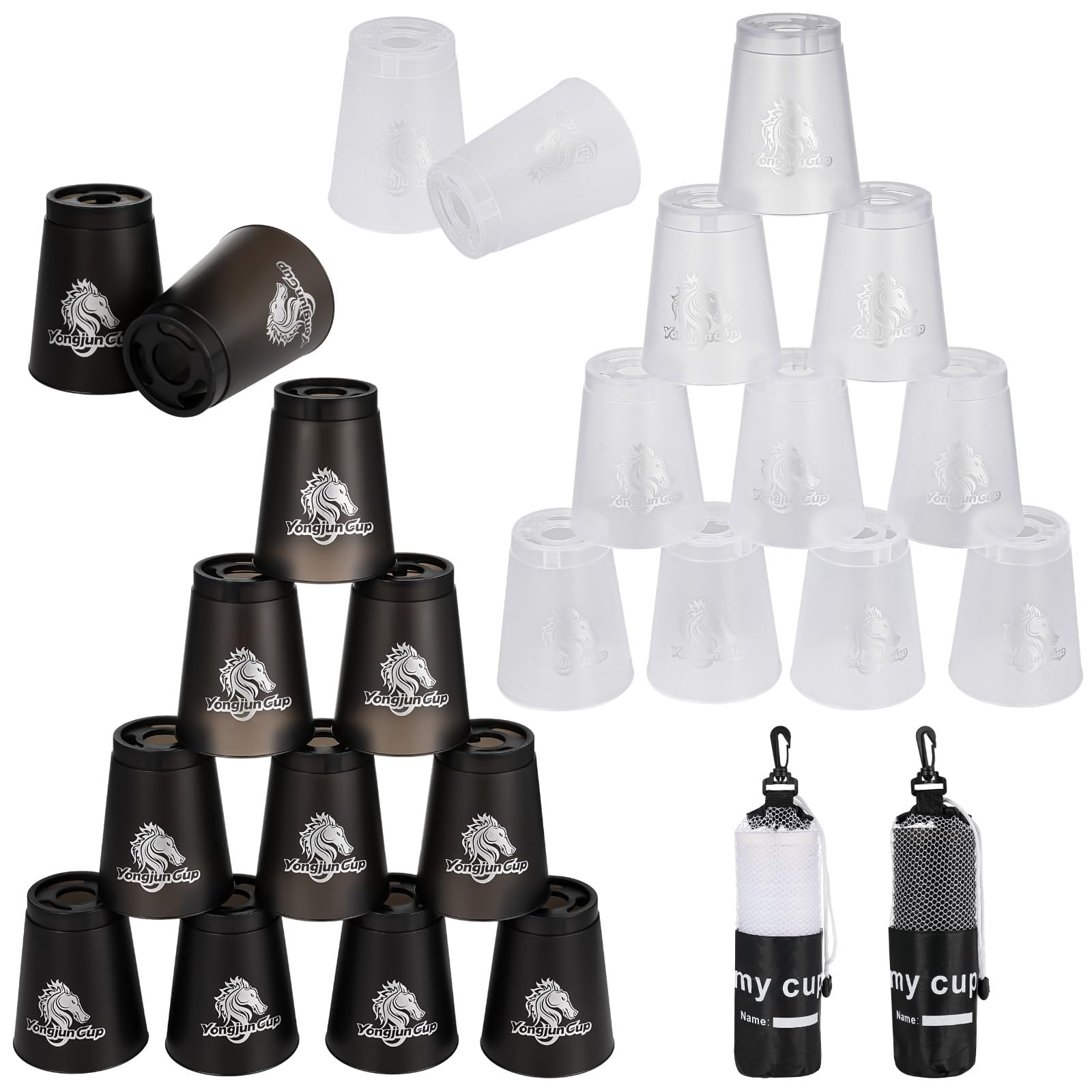 yeesport 24 Pcs Sport Stacking Cups, Speed Training Game for Challenge ...