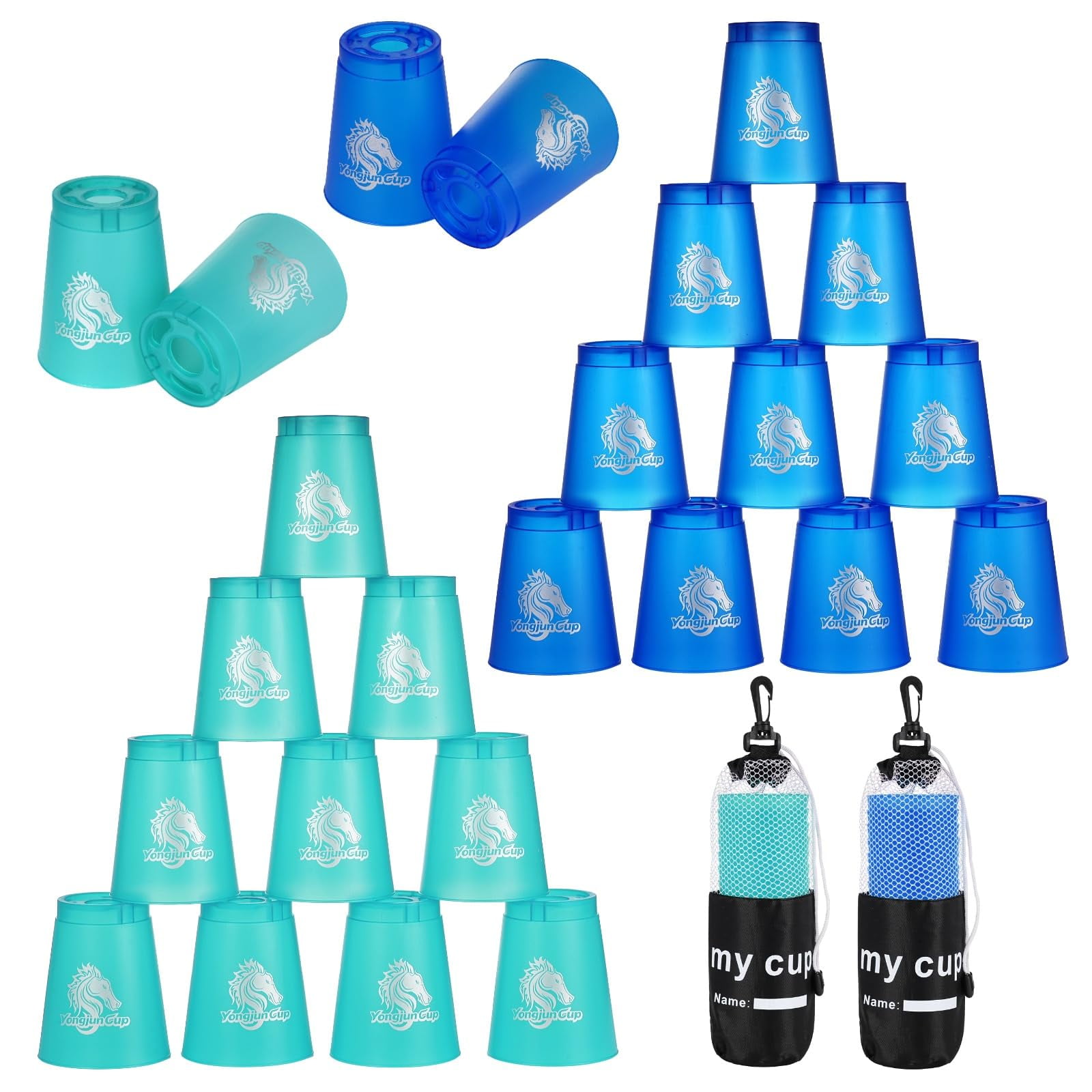 yeesport 24 Pcs Sport Stacking Cups, Speed Training Game for Challenge ...