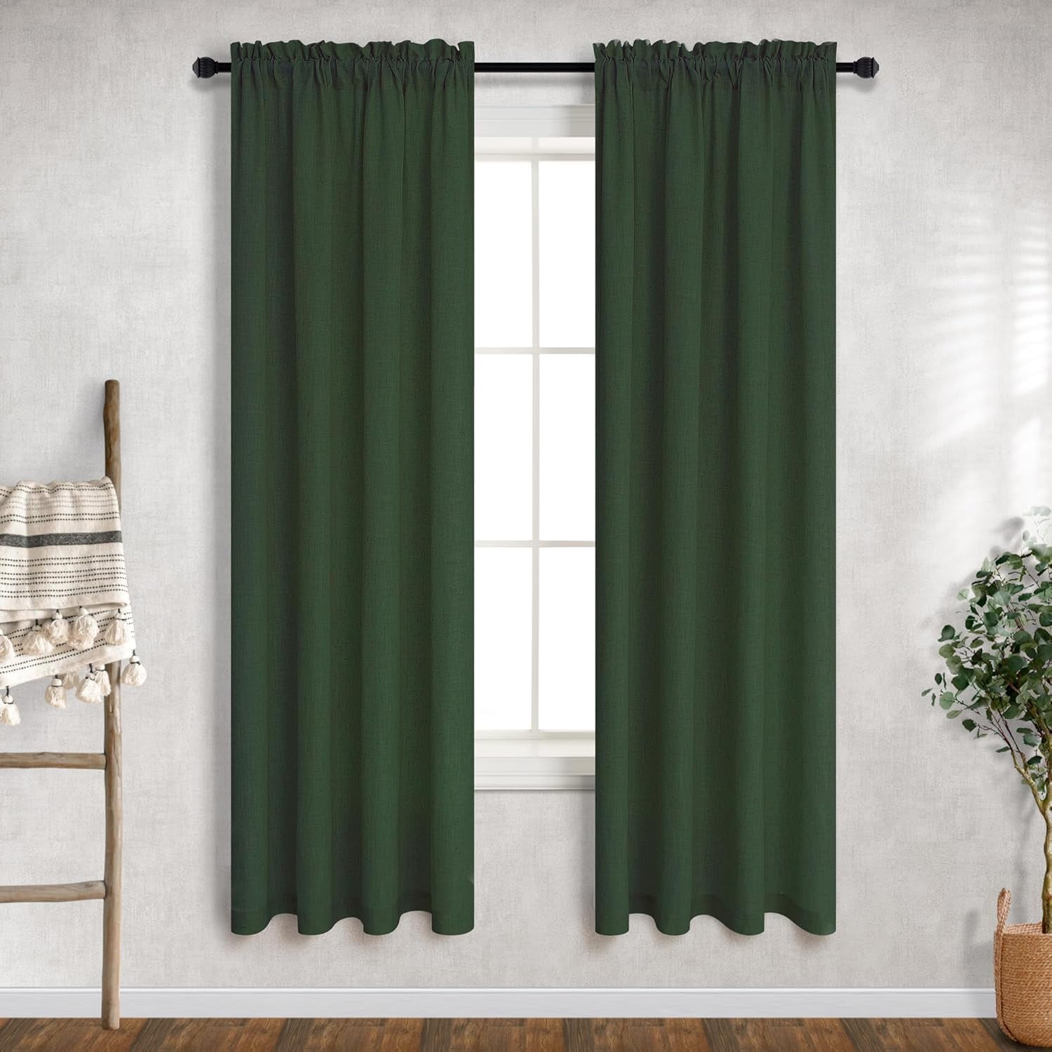 yejgsvsq Pure DXQPIOA Curtains 90 Inches Long for Living Room 2 Panels ...