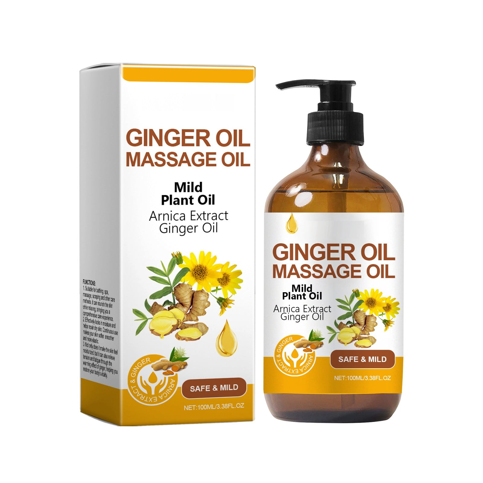 yelldesk Clearance Ginger Body Care Essenced Oil 100ml Body Soothing ...