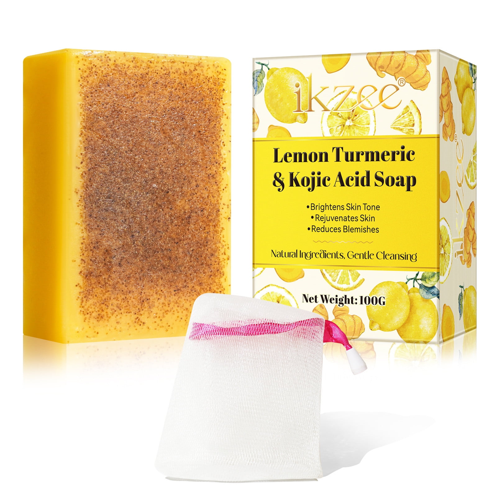 yelldesk Natural Soap Bar, Face & Body Soap, Lemon Kojic Soap Cleansing ...