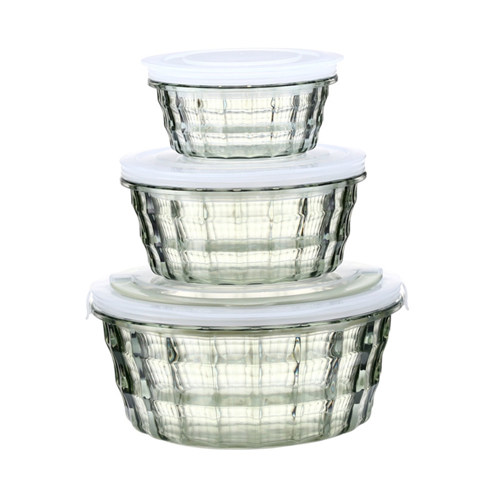 yelldesk Set of 3 Salad Bowls with Lids, Food Storage Bowls with Lids ...