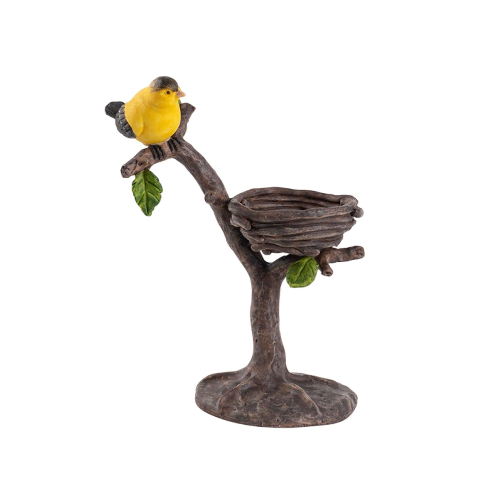 yellow Handcrafted Resin Bird Figurine Detailed Garden Accent Piece For ...