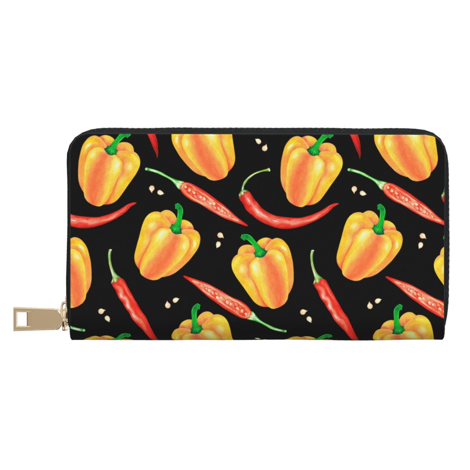 yellow Pepper red Wallet Women, Leather Bifold Multi Card Wallet, Women ...