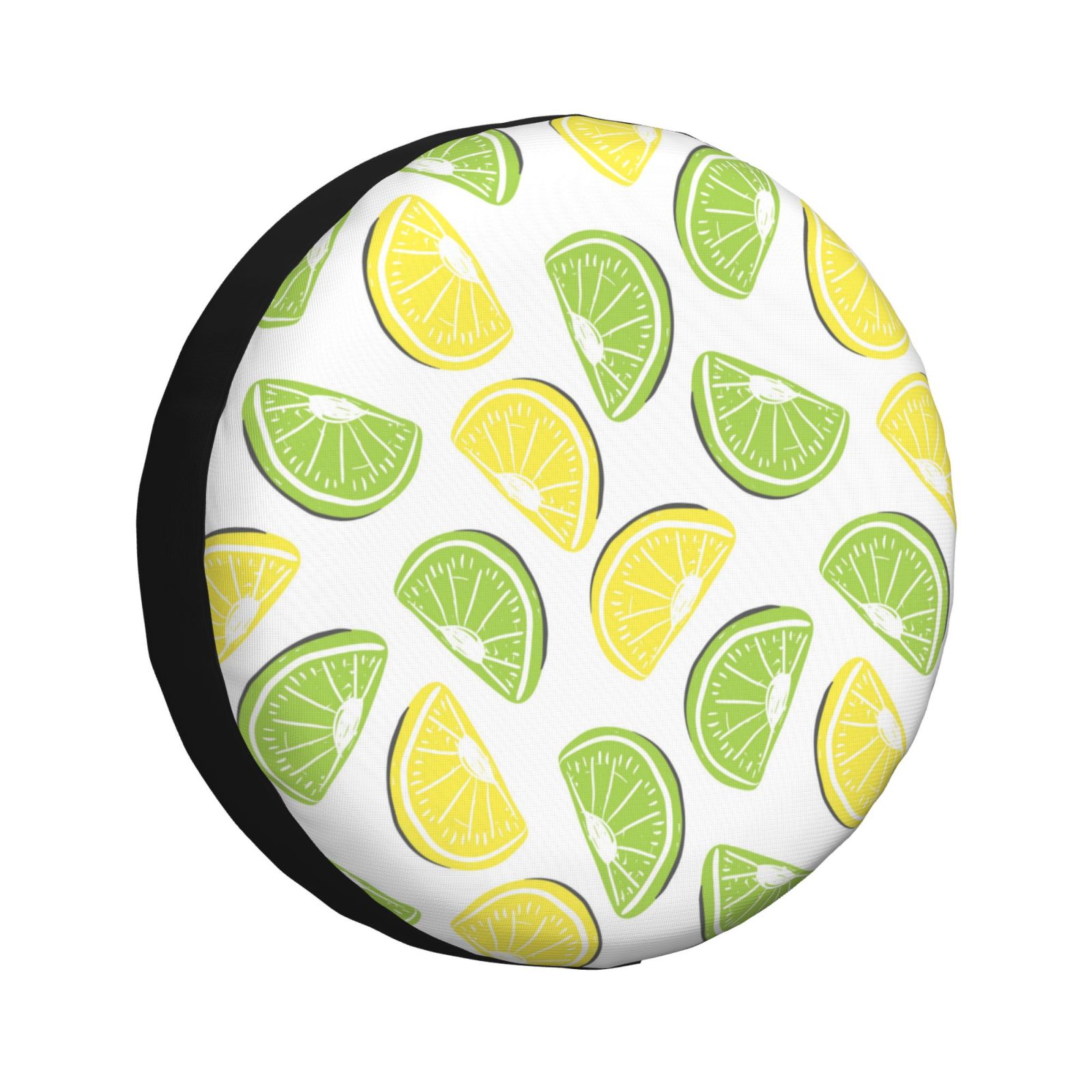 yellow green Lemon print Spare Tire Cover for Trailer Camper RV Truck ...