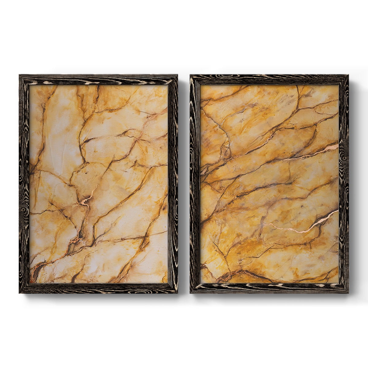 Yellow Marble I - Premium Framed Canvas 2 Piece Set - Ready to Hang ...