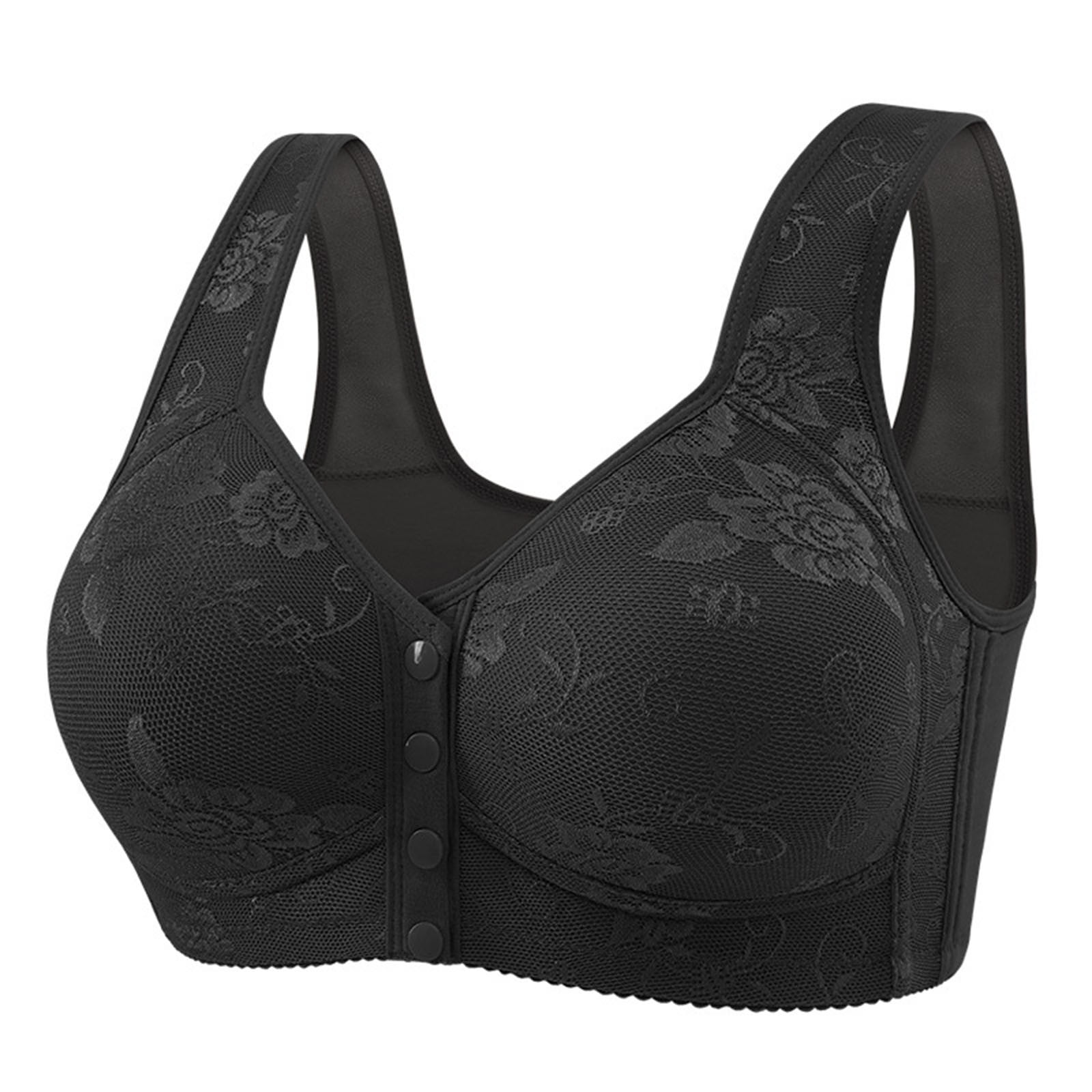 yievot Daisy Bras for Older Women Front Closure Wireless Supportive ...