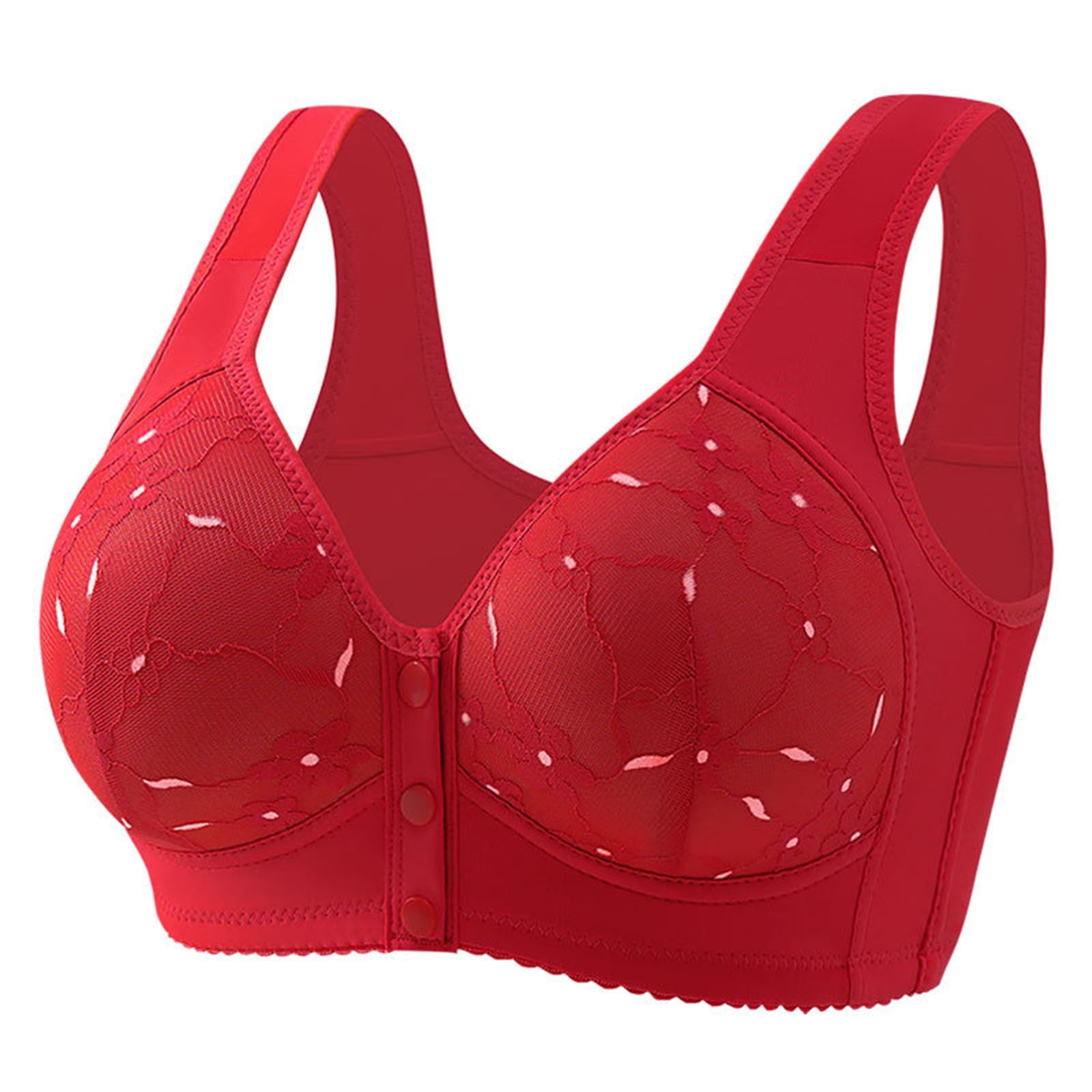 yievot Front Closure Bras for Older Women Full Coverage Wireless Bras ...