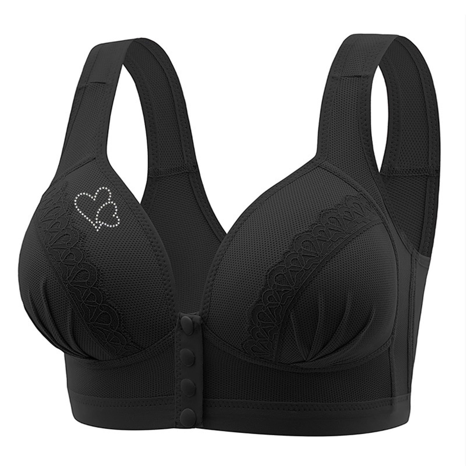 yievot Front Closure Bras for Womens Bras Front Snaps Seniors Snap ...