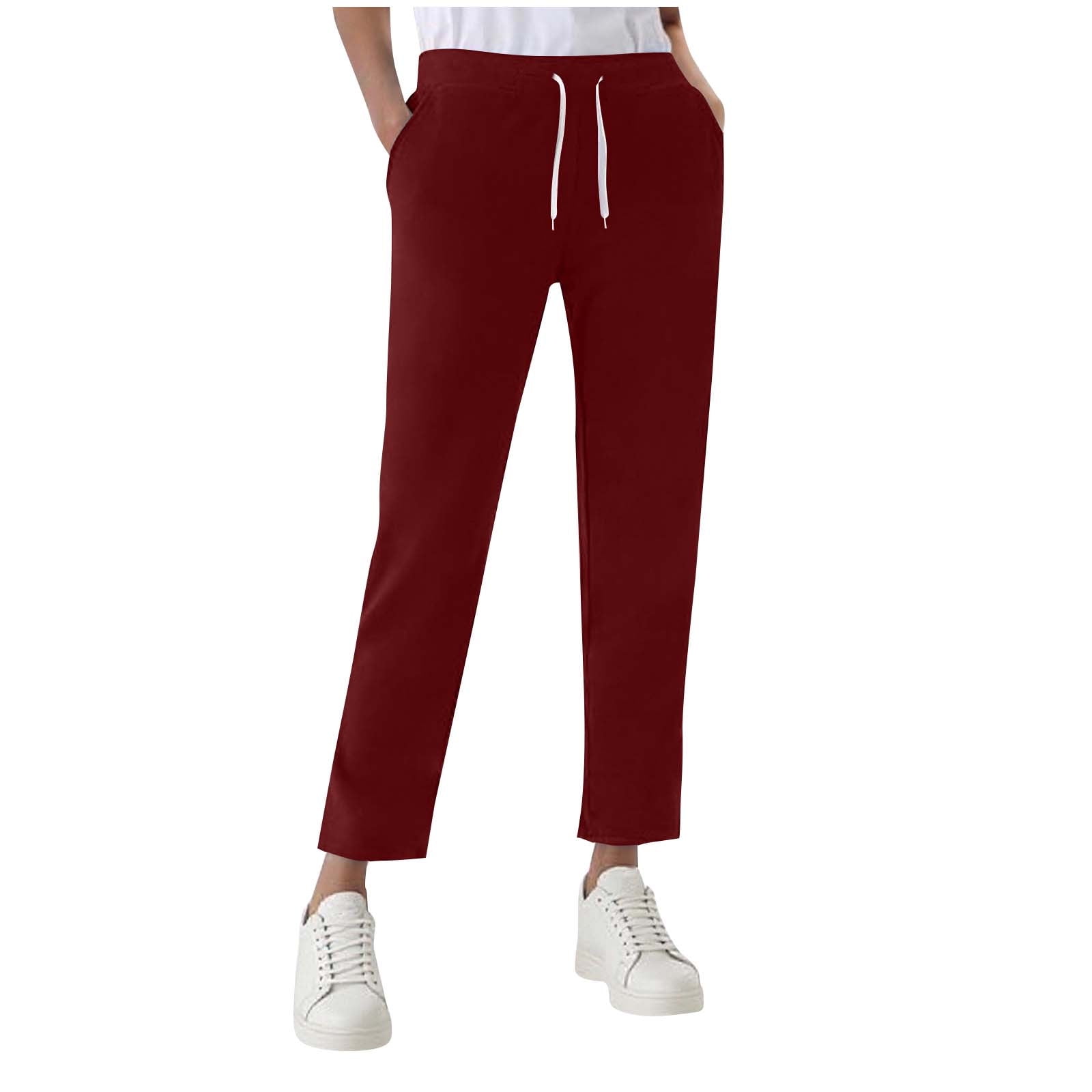 yievot Womens Joggers with Pockets, Drawstring Sweatpants for Lounging ...