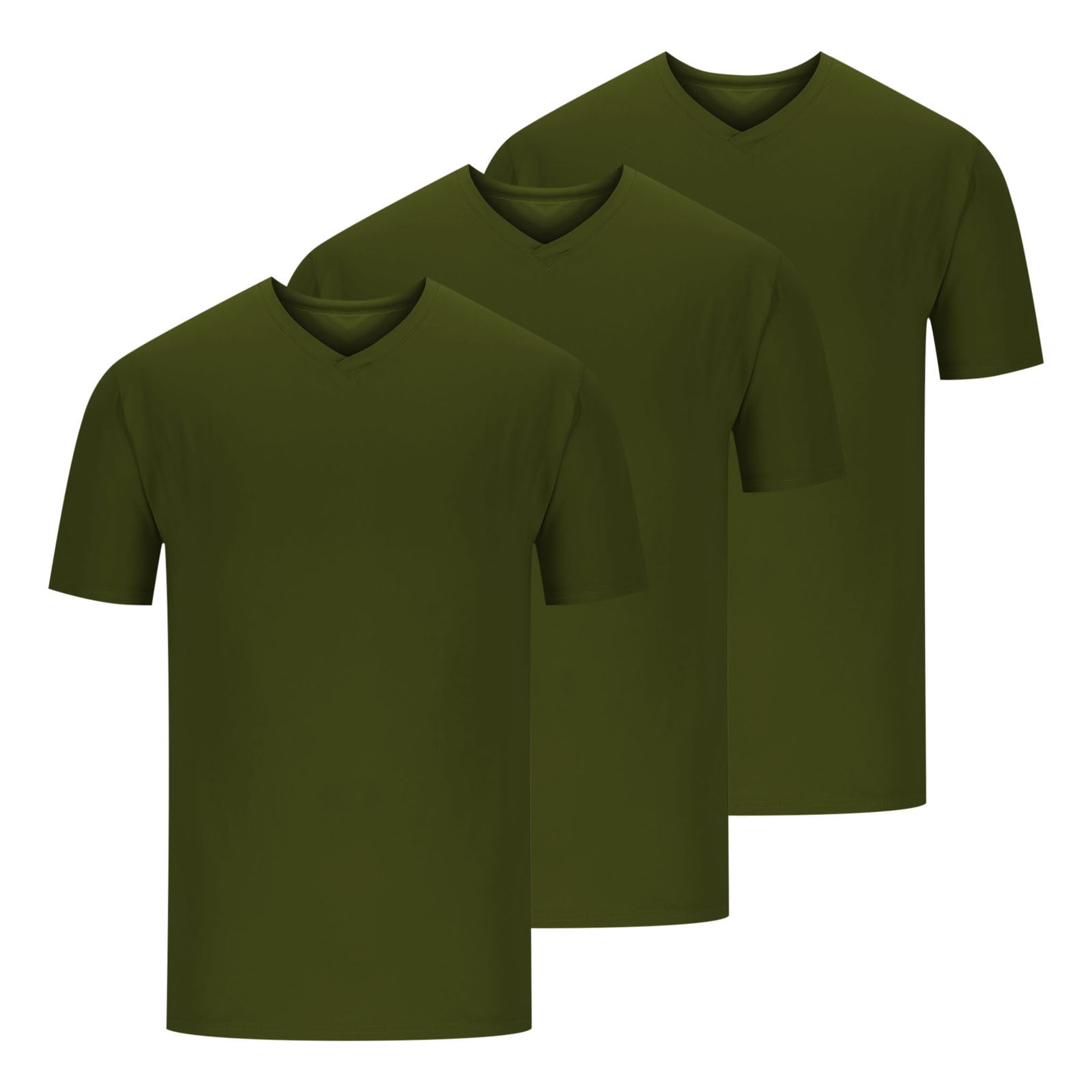 yillto 3 Pack Men's Big and Tall T Shirts Casual V Neck Short Sleeve ...