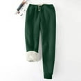 yillto Fleece Pants for Women Sherpa Lined Fuzzy Warm Soft Pant Elastic ...