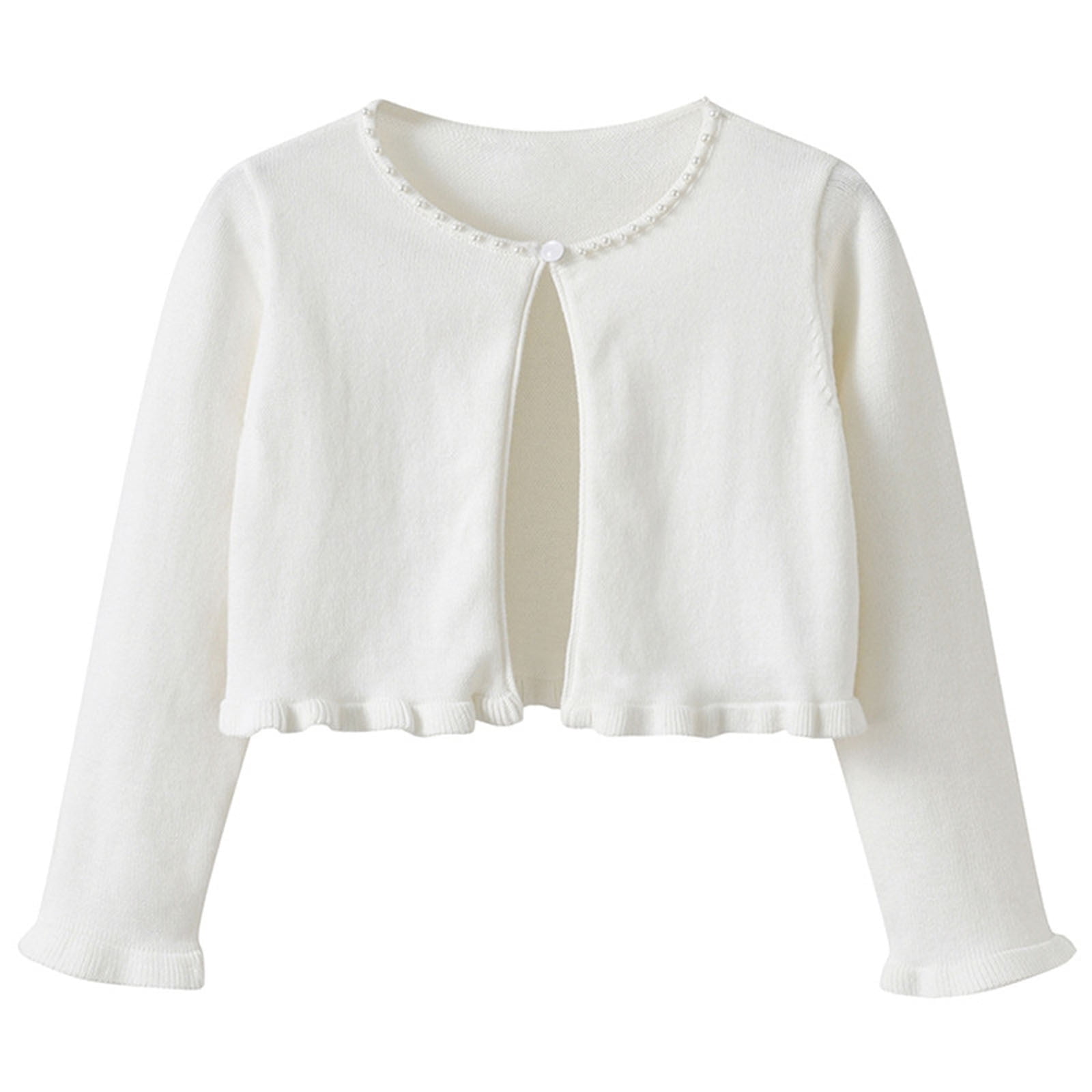 yillto Girls Cardigan Long Sleeve Button up Solid Color Little Girl ...