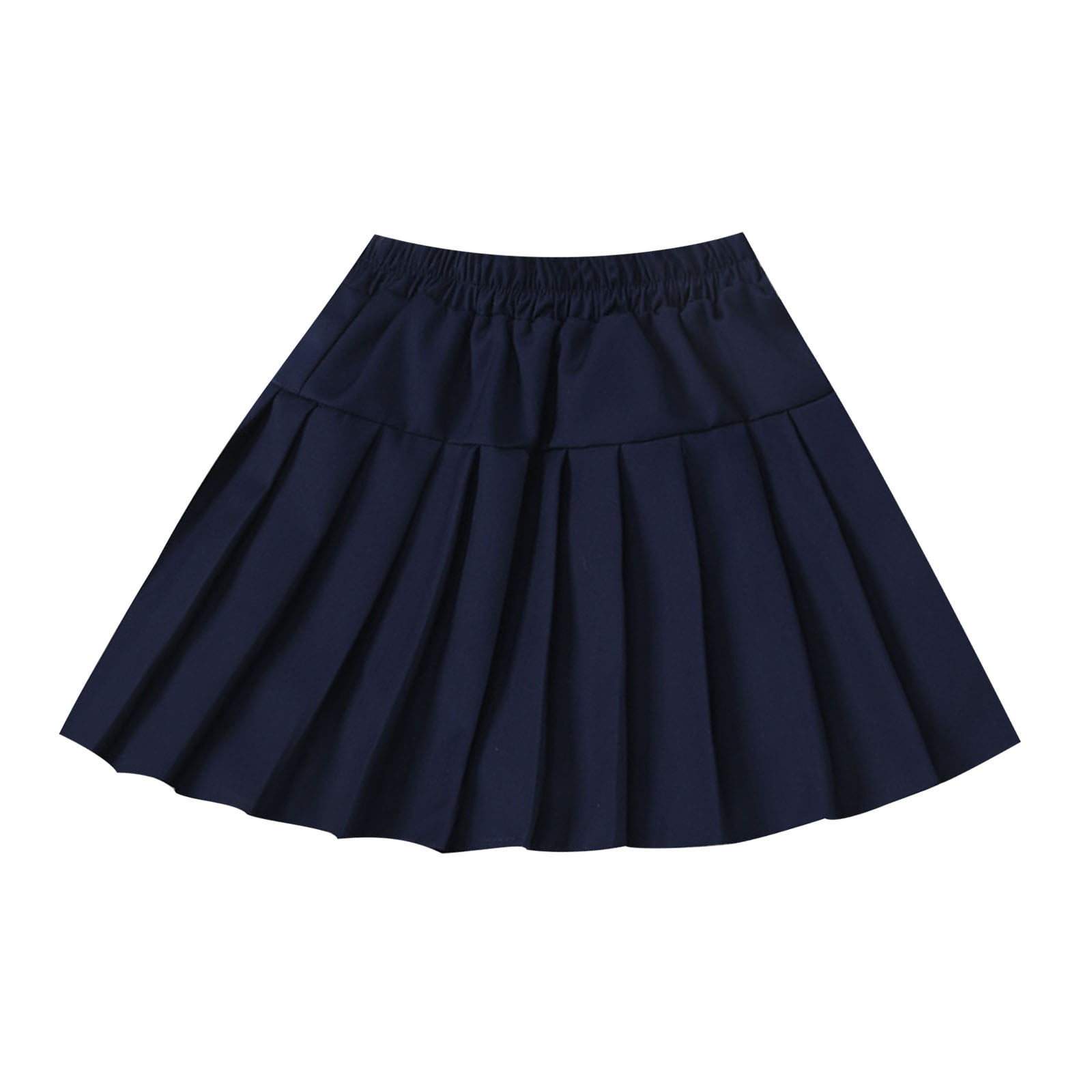 yillto Girls Skirts Elastic Waist Pleated School Uniform Short Skirt ...
