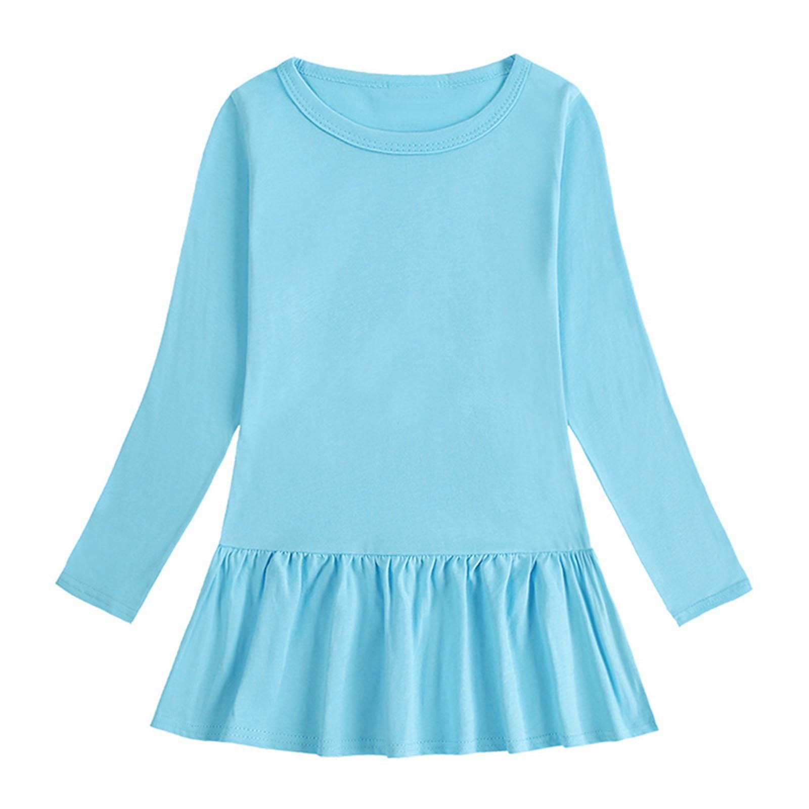yillto Girls Sweatshirt Dresses Cotton Soft Long Sleeve Crewneck ...