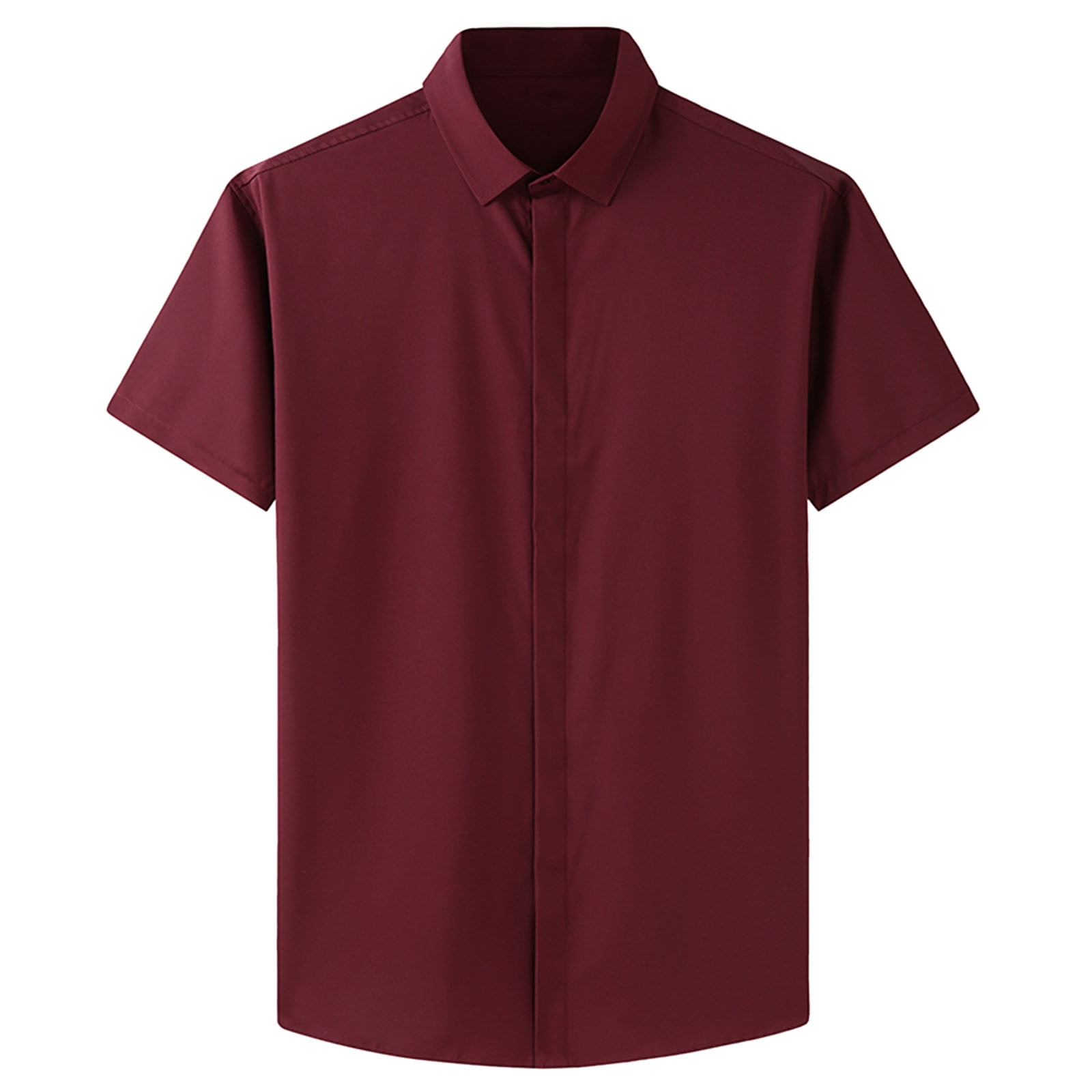 yillto Men Big and Tall Dressy Shirts Short Sleeve Button down Work ...