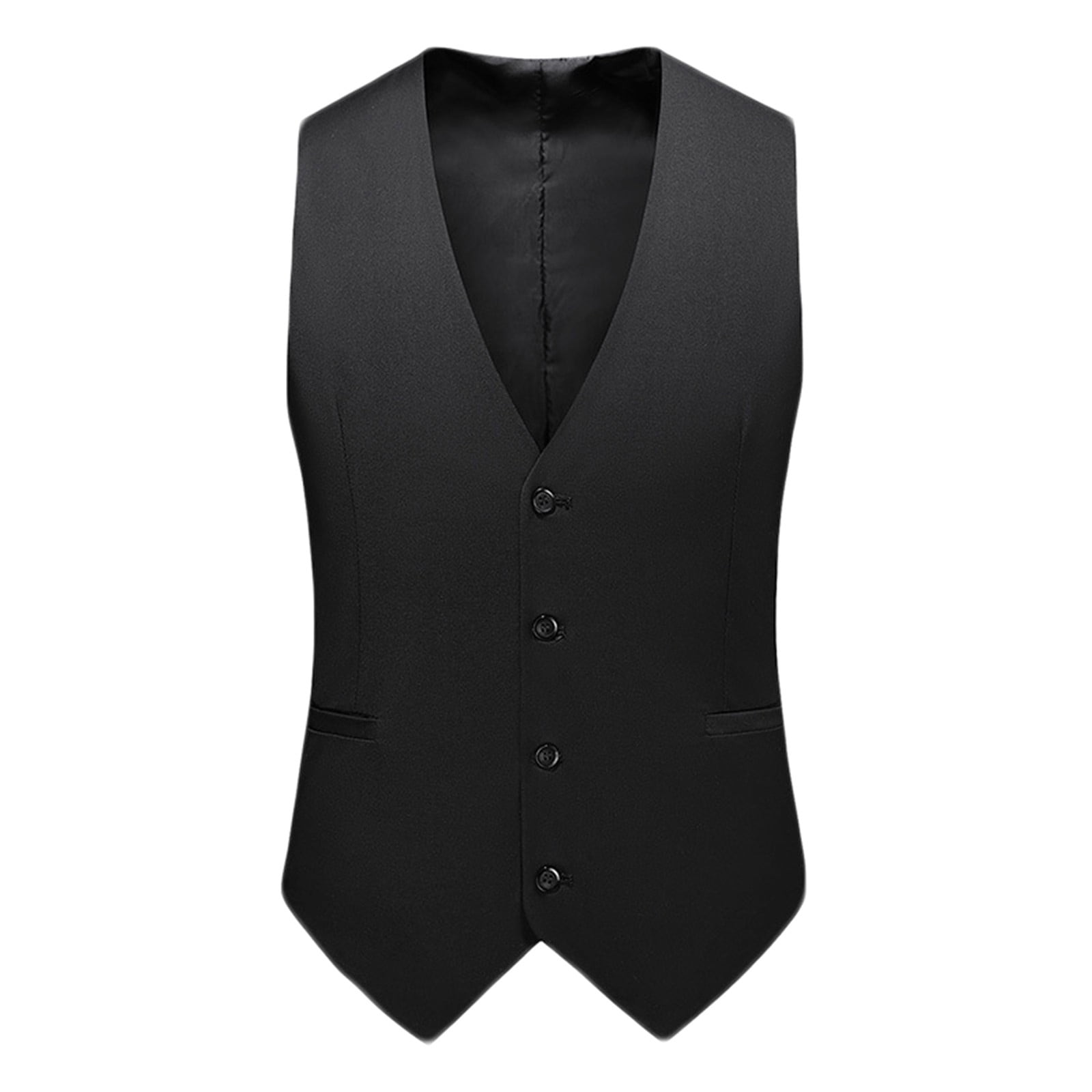 yillto Men's Big and Tall Formal Suit Vest Business Casual Solid Color ...