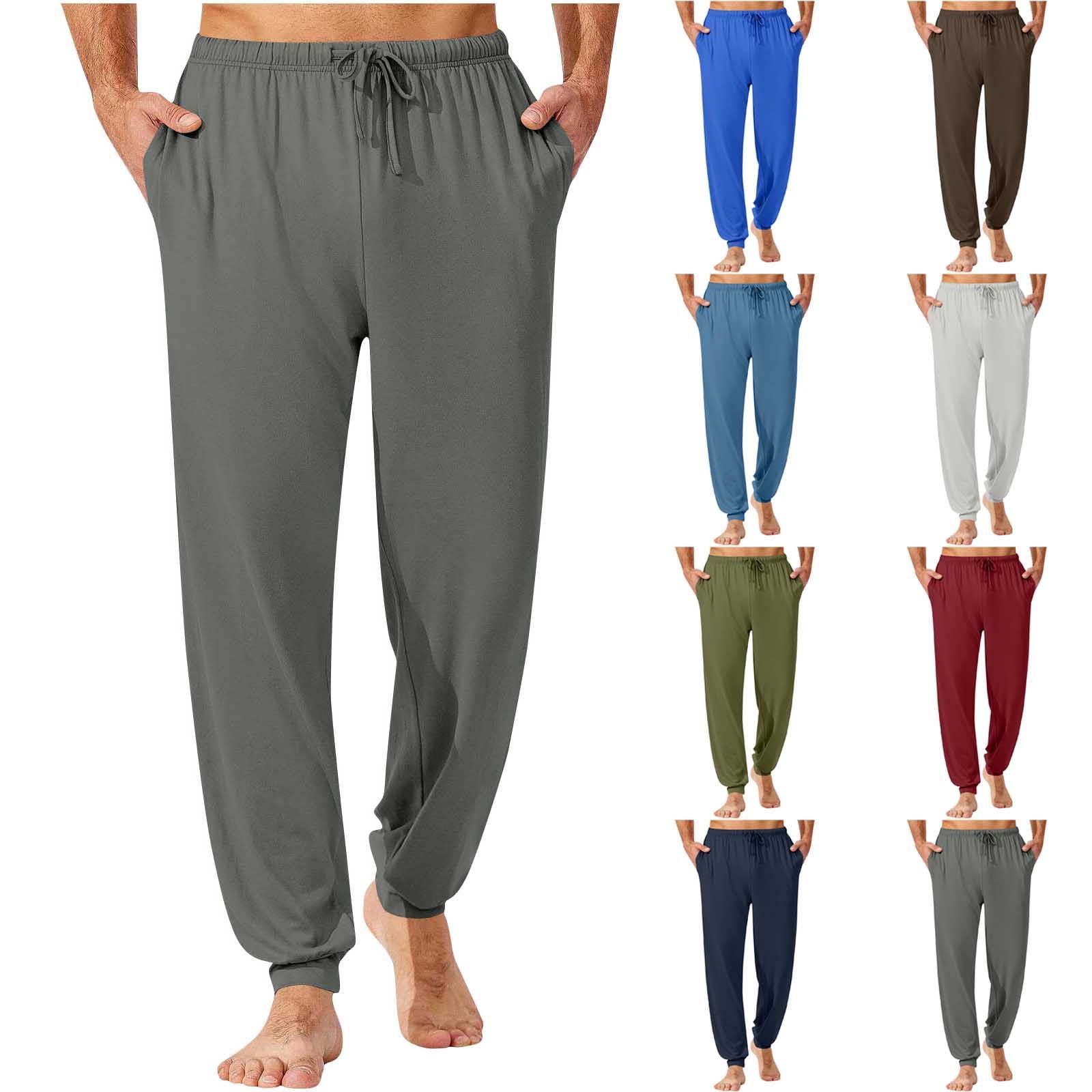 yillto Mens Big and Tall Pajamas Pant Sleepwear Soft Comfy Elastic ...