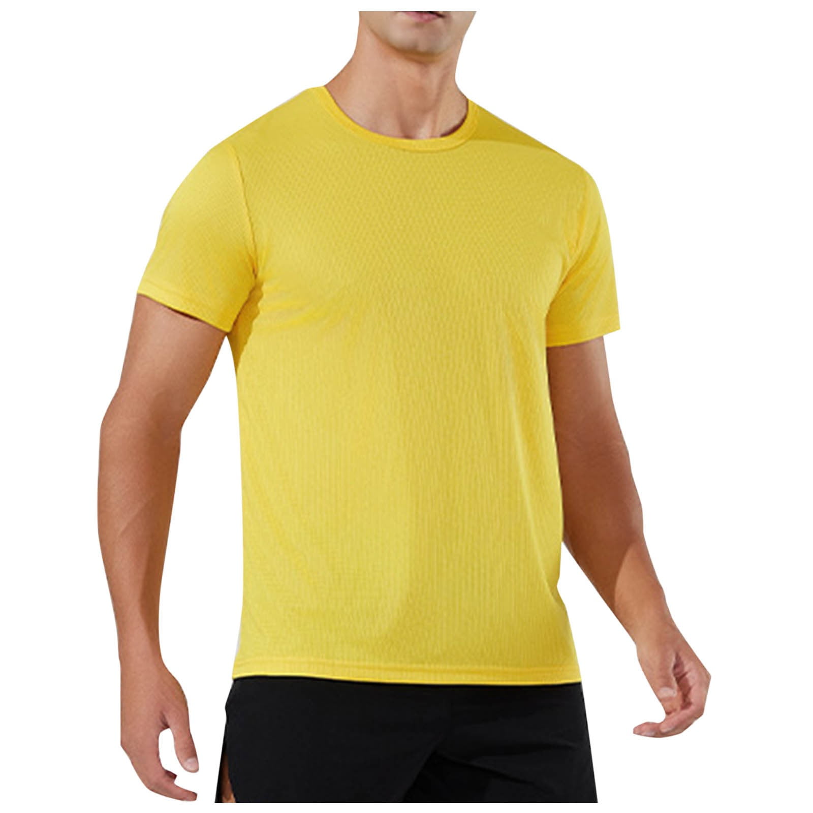 yillto Mens Quick Dry Shirts Short Sleeve Lightweight Workout Athletic ...