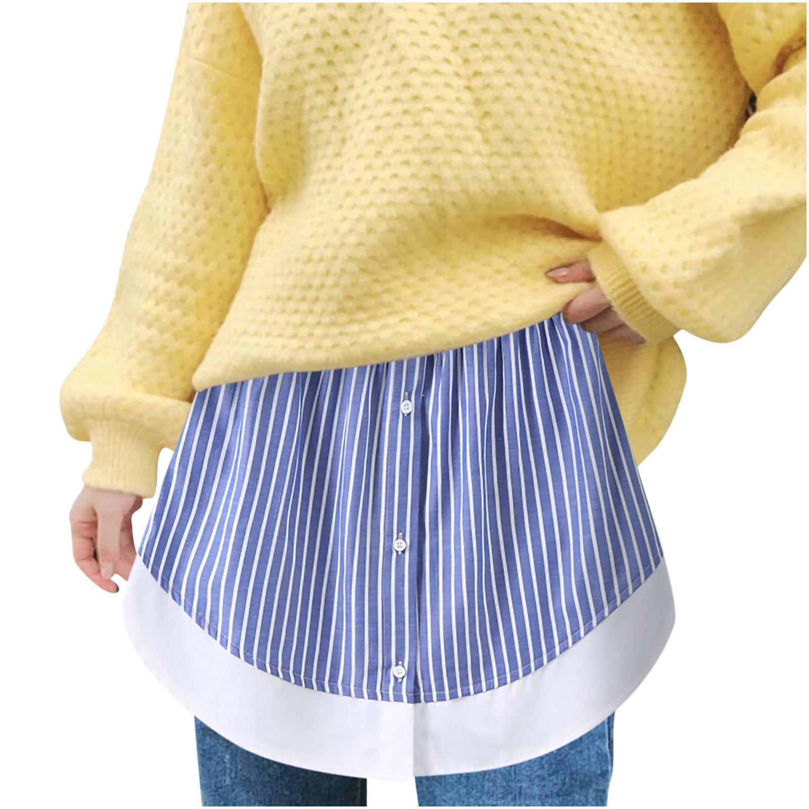 yillto Plus Size Shirt Extender for Women Mini Short Extenders with ...