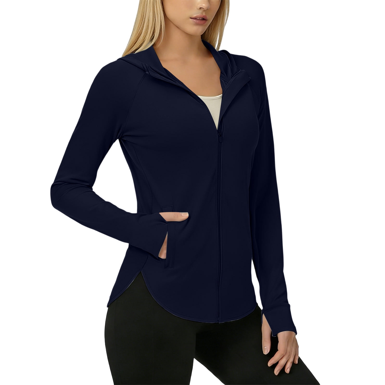 yillto Women's Lightweight Athletic Jacket Sun Protection Full Zip Long ...