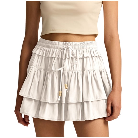 GJSYRH Women's Pleated Skirt High Waisted Ruffle Tennis Skirts Sports ...