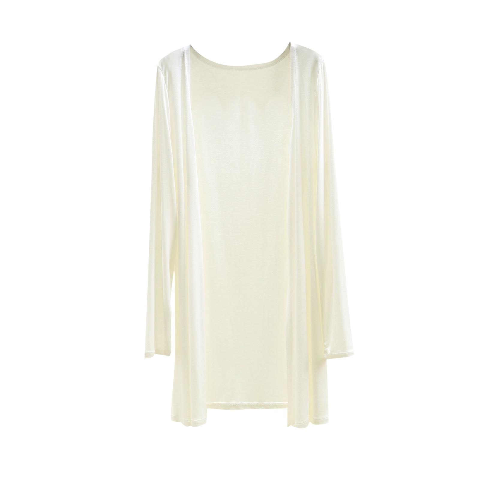 yillto Women's Summer Maxi Cardigan Lightweight Long Sleeve Open Front ...