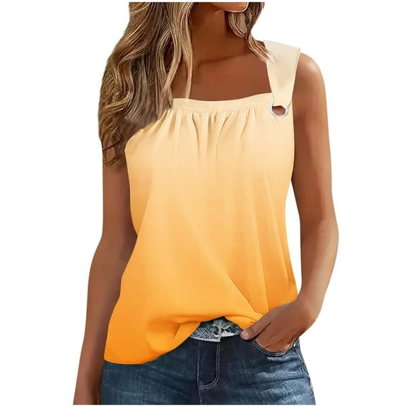 Fantaslook Dressy Tank Tops for Women Keyhole Pleated Sleeveless ...
