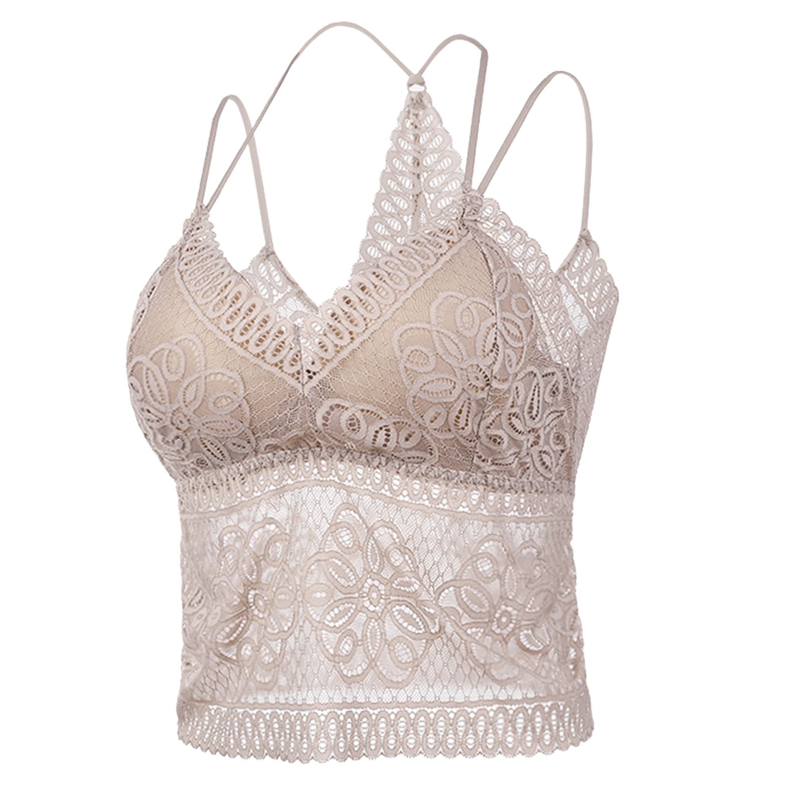 yillto Womens Lace Camisole Tops Ruched Tank Racerback Spaghetti Strap ...