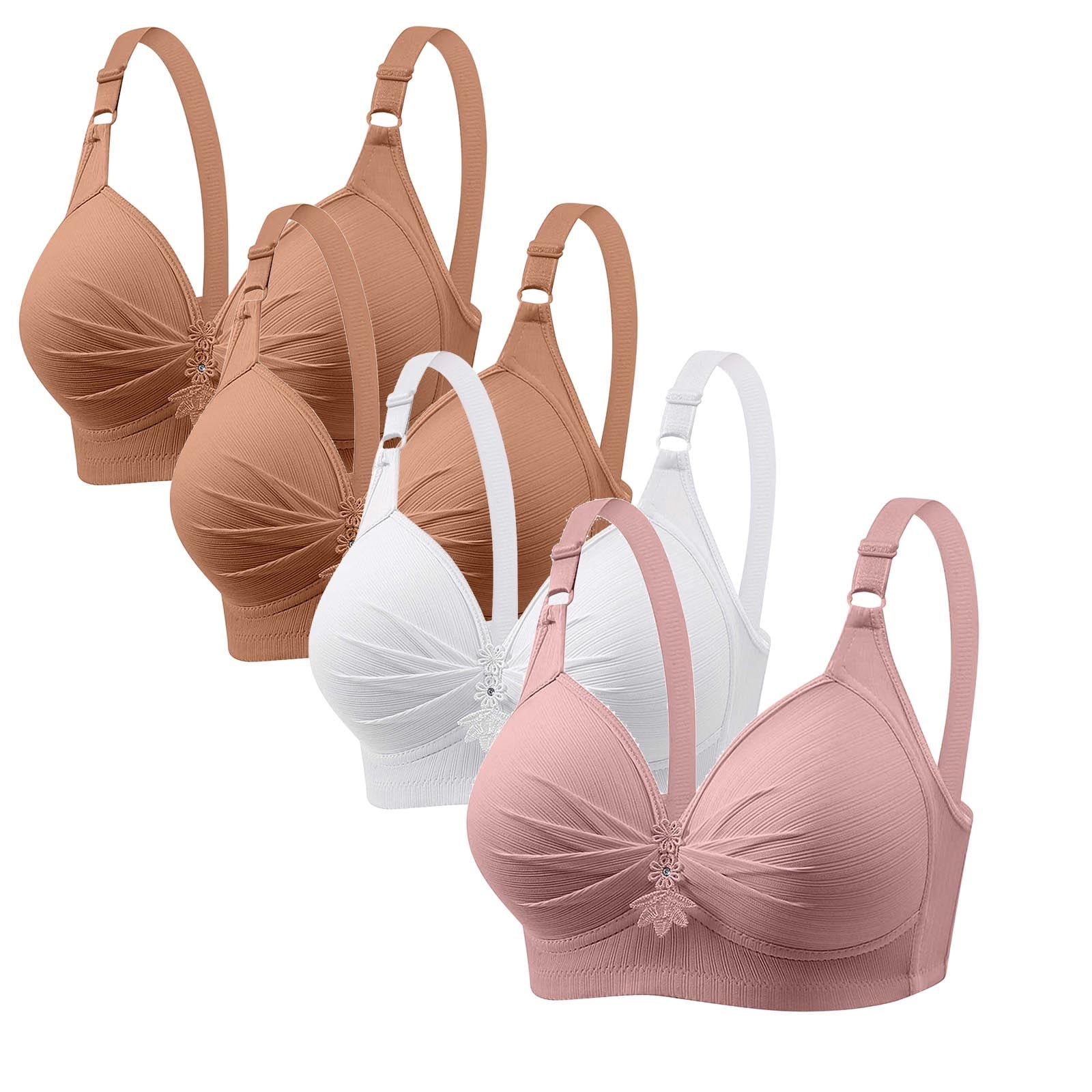yillto Womens Plus Size Bralette Full Coverage Bralettes with ...