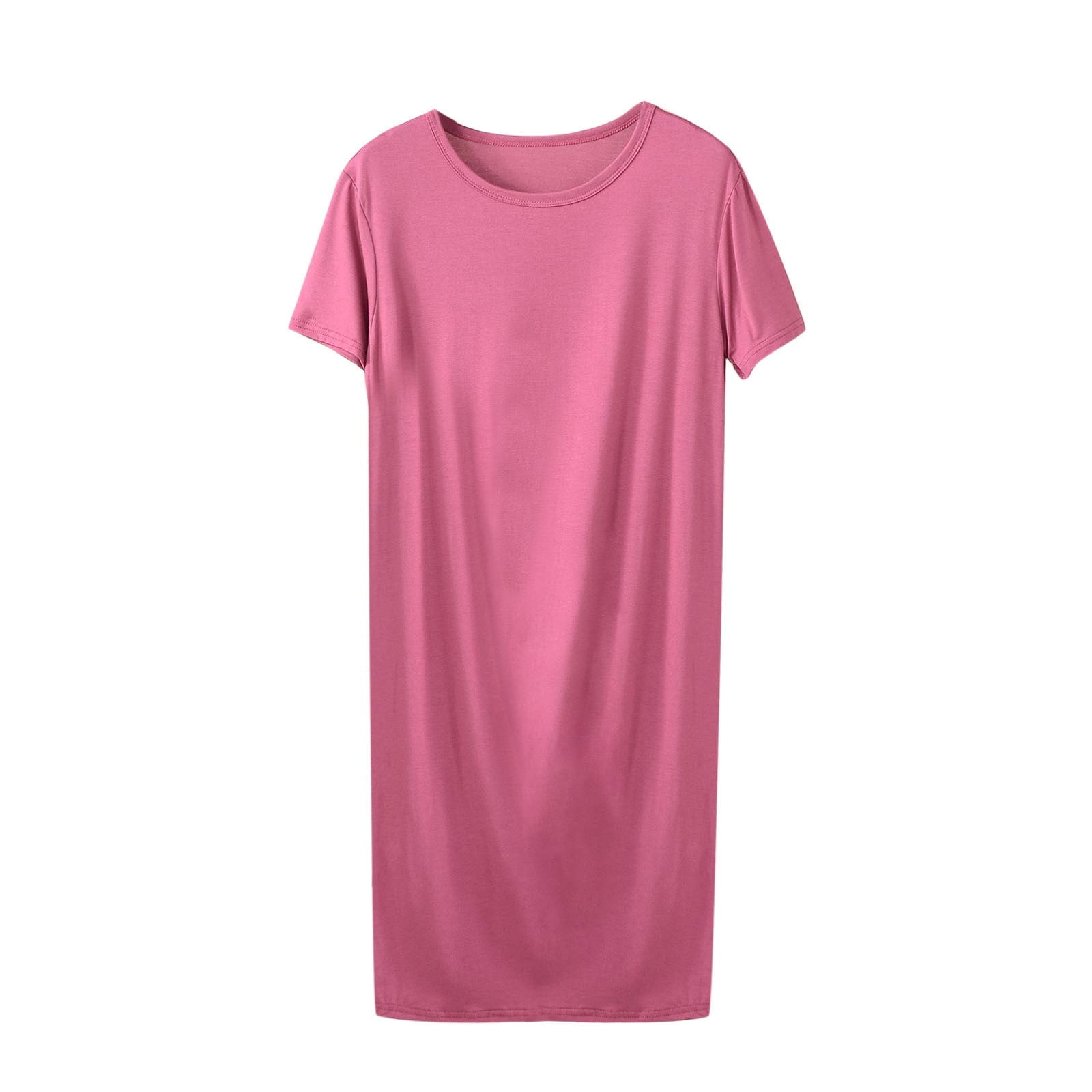 yillto Womens Plus Size Nightgown V Neck Loose Sleeveless Nightdress ...