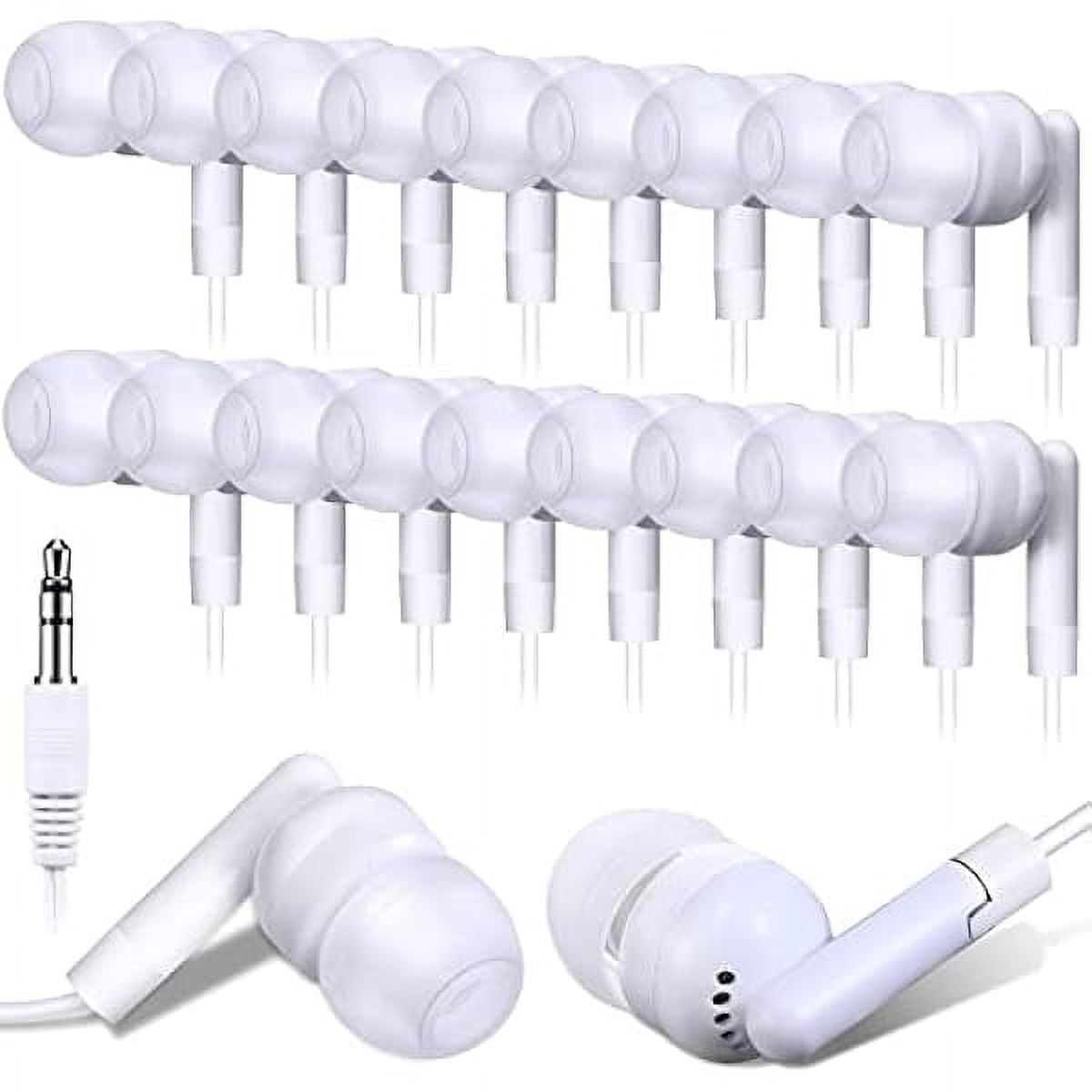 yilufa 100 Pack Wired Earbuds Bulk for Classroom Ear Headphones Wired ...