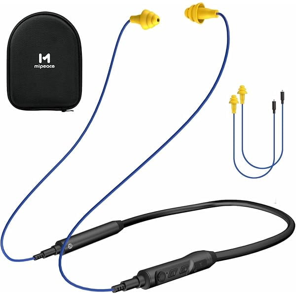 yilufa Bluetooth Earplug Headphones, Neckband Ear Protection Work ...