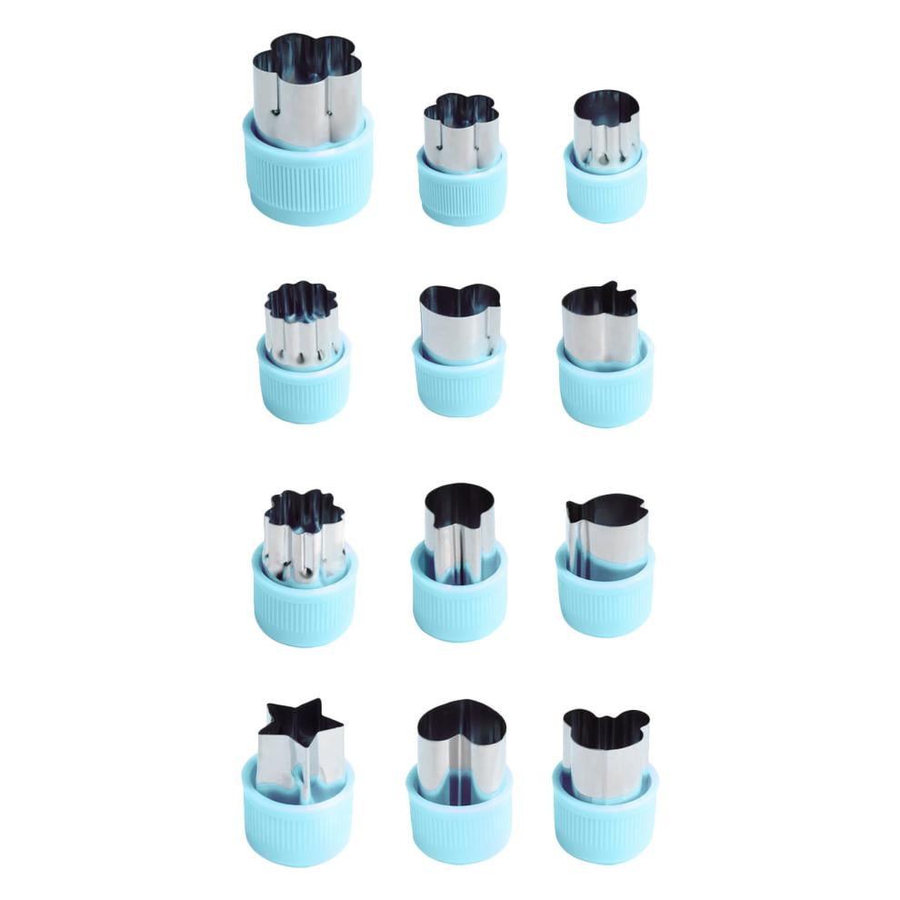 yilyih 12Pcs Vegetable Cutter Shapes Set Mini Cookie & Fruit & Pie ...