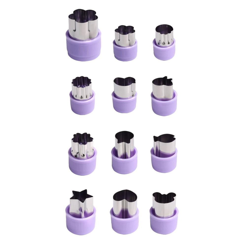 yilyih 12Pcs Vegetable Cutter Shapes Set Mini Cookie & Fruit & Pie ...