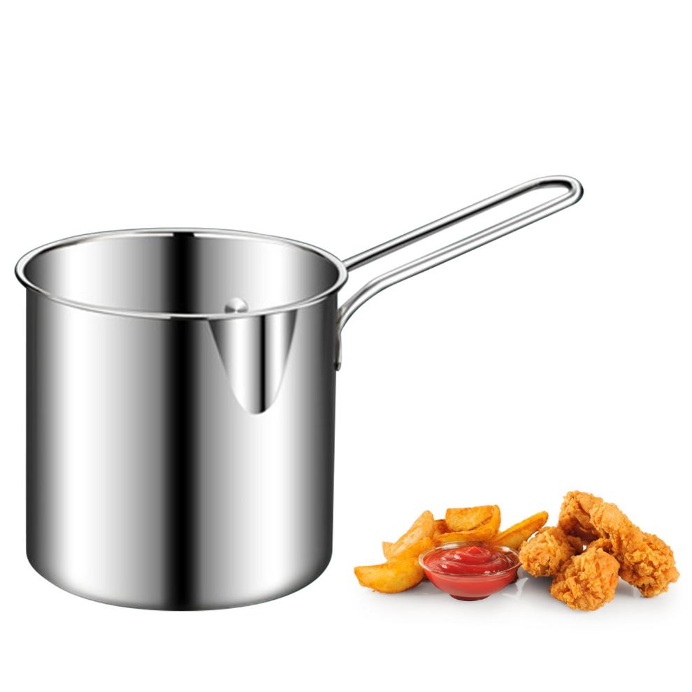 yilyih 304Stainless Steel Cooking Pot Deep Fryer with Basket,Fry Pot ...