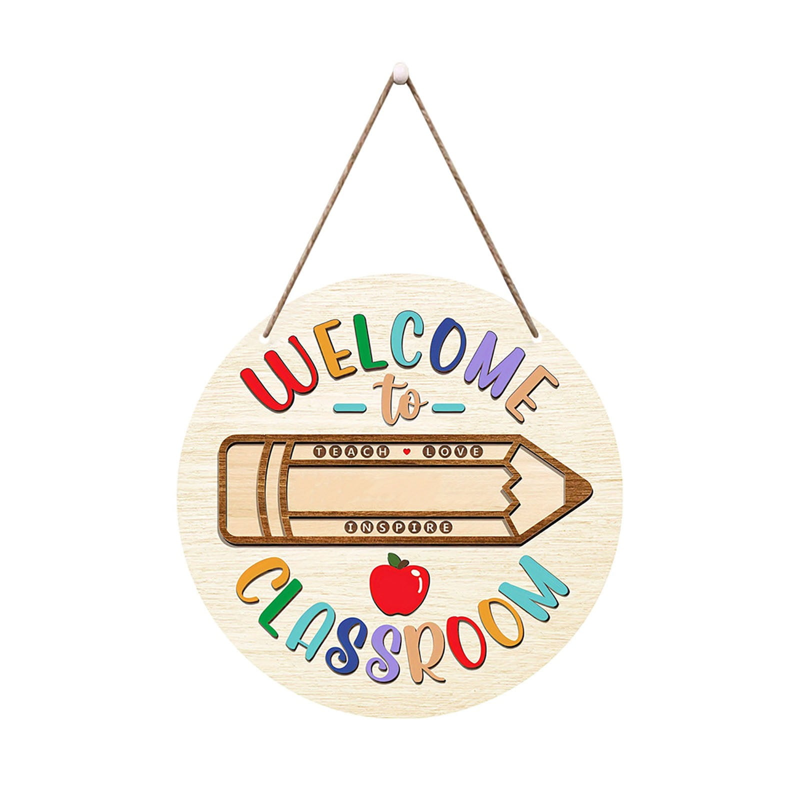 yilyih Back To School Back To Schools Season Wooden Welcome To ...