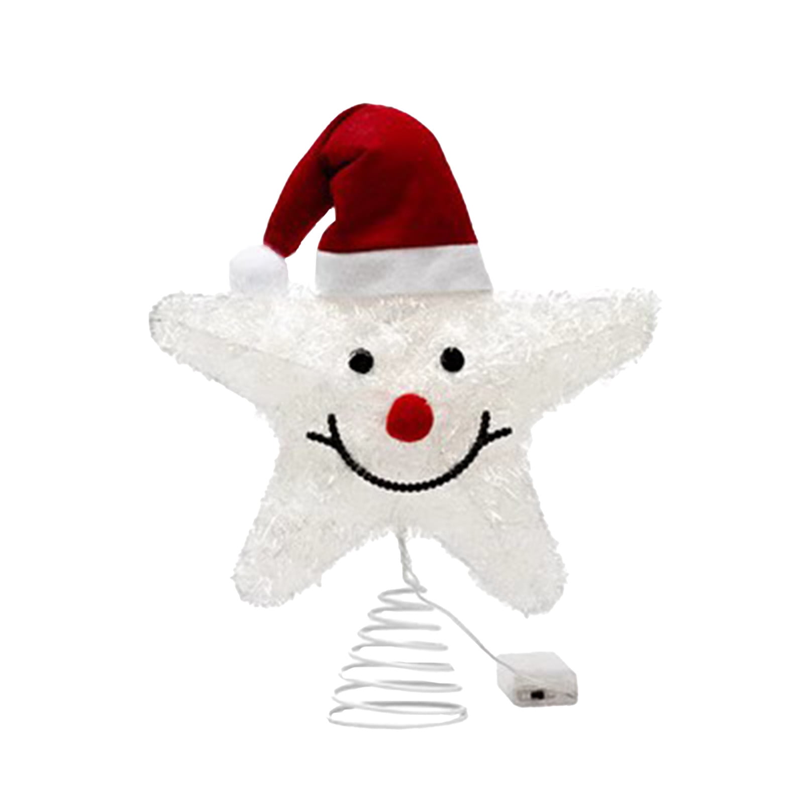 yilyih Christmas Tree Topper Smile Star,11.8 Inch Tree Toppers Star ...