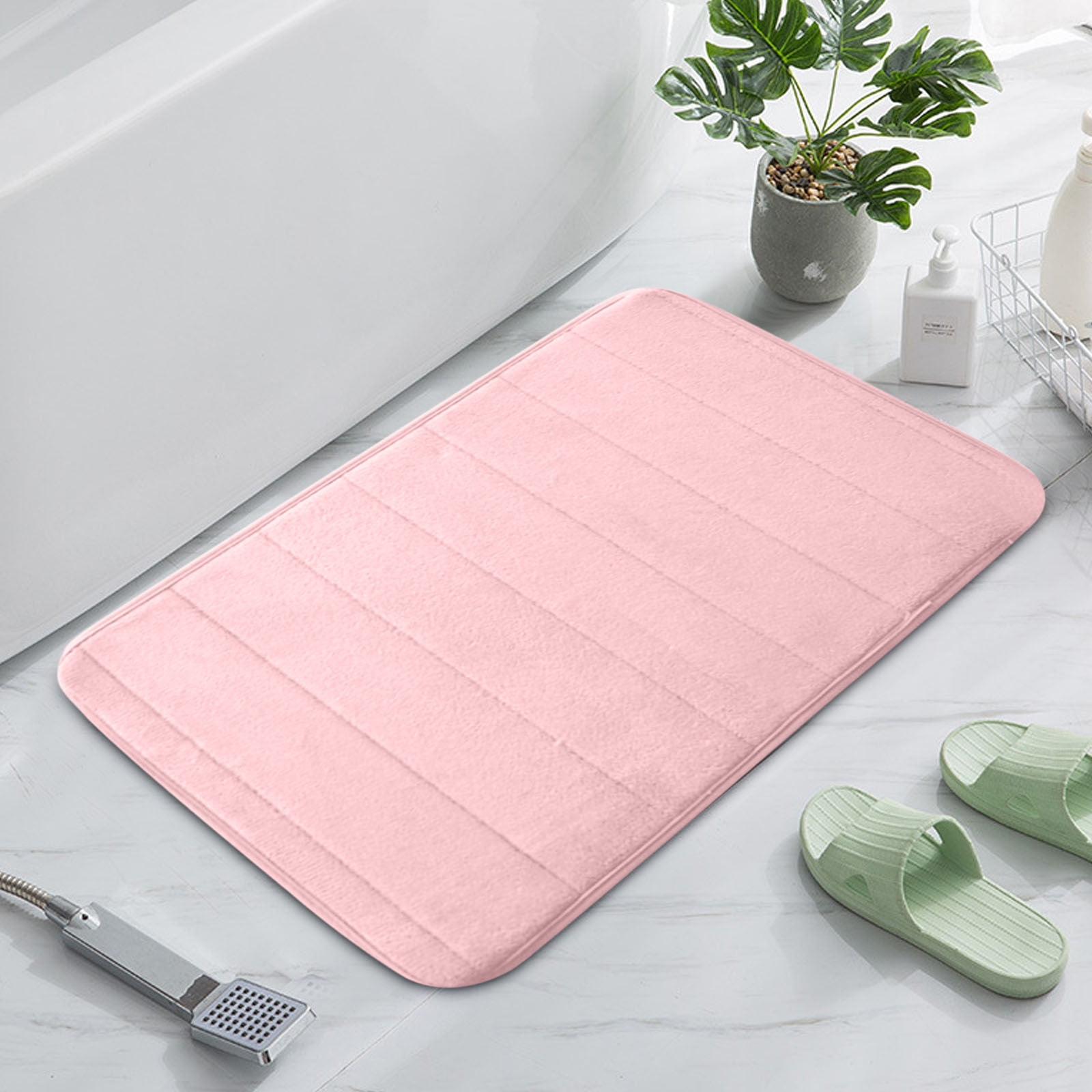 yilyih Foam Kitchen Mats for Floor Thick Coral Velvet Floor Mat Kitchen ...