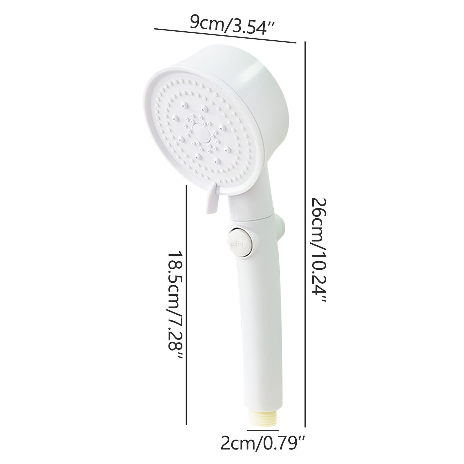 Yilyih High Pressure Handheld Shower Head With On Off Pause Switch 6