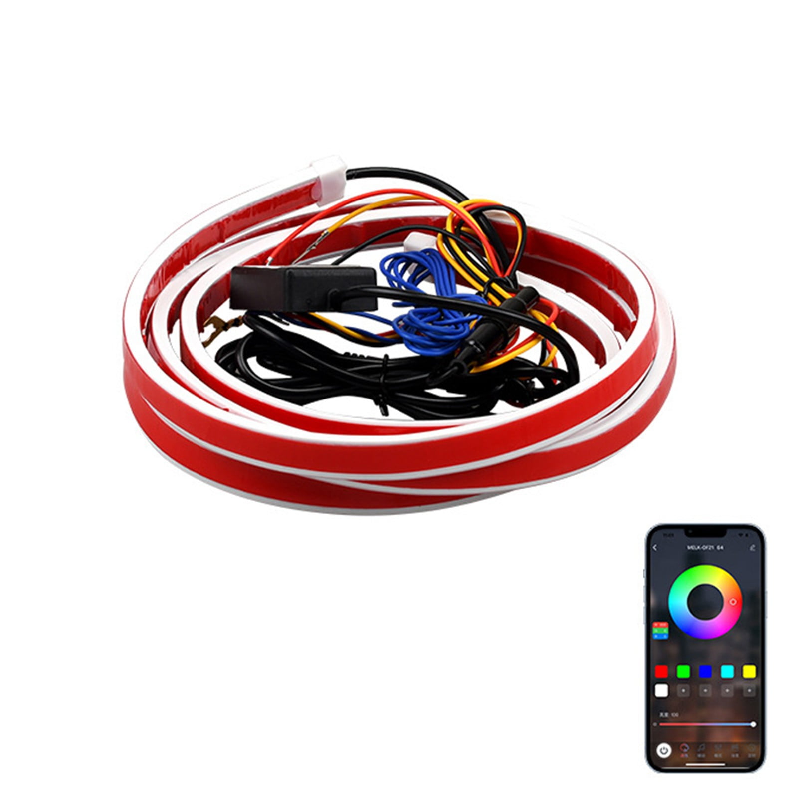 yilyih Led Strip Lights Car Rgb Illusory Daytime Running Light App ...